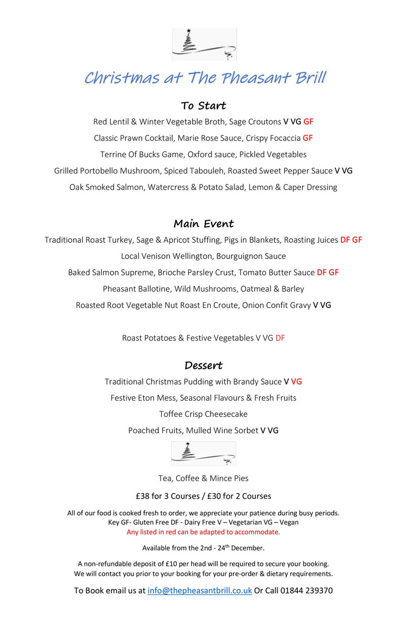 The Pheasant, Country Pub and restaurant in Brill - 01844 239370